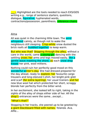 Literacy Shed 'Alma' writing planning | Teaching Resources