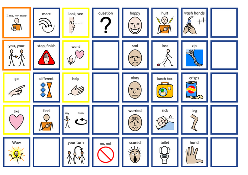 I need help communication board sad angry hurt lost worried scared ...