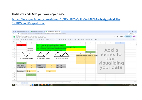 Interactive Algebra Patterns Expressions Tables and Graphs | Teaching ...