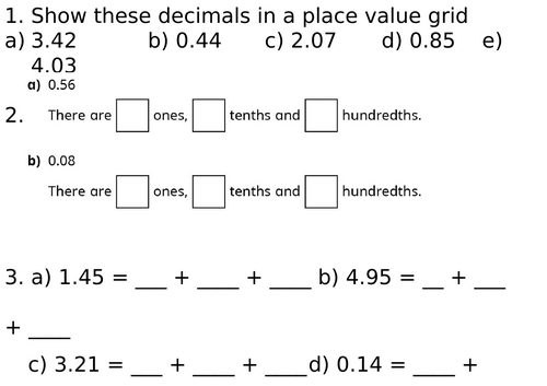 KS2 mastery decimals up to 2dp activity | Teaching Resources