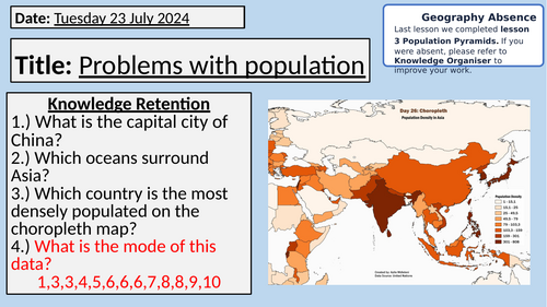 Problems with overpopulation - KS3 (Key Stage 3) | Teaching Resources