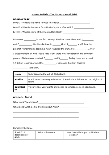 KS3 Bundle - Islam Lessons and Work Booklet | Teaching Resources