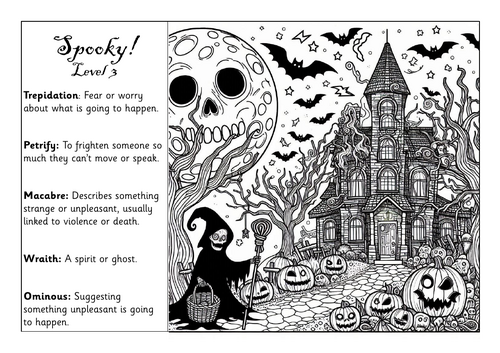 Word of the Day Workbook - Spooky! - Level 3 | Teaching Resources