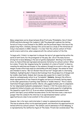 Leaving Cert English Comparative Studies | Teaching Resources Leaving Cert English Comparative Studies | Teaching Resources
