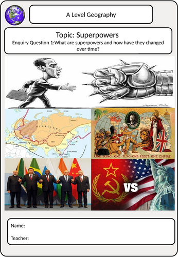 Superpowers Enquiry Question 1 booklet | Teaching Resources
