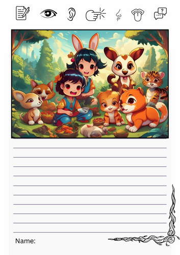 169 - Writing image prompts - Anime Characters | Teaching Resources