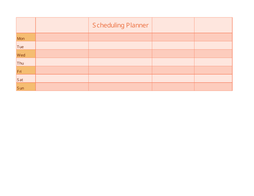 Scheduling Planner Teaching Resources