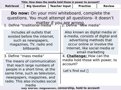 10.11 Media and accountability | Teaching Resources
