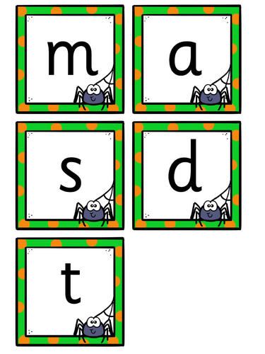 Phonics Flash Cards Halloween Theme | Teaching Resources