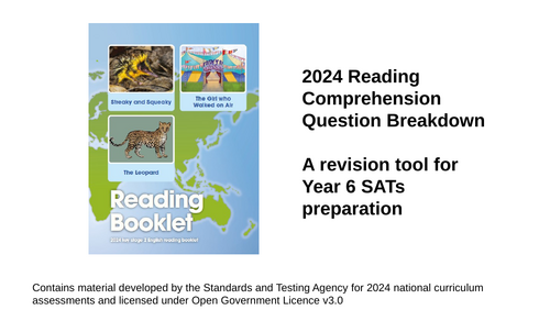 2024 Year 6 SATs Reading Comprehension Breakdown | Teaching Resources
