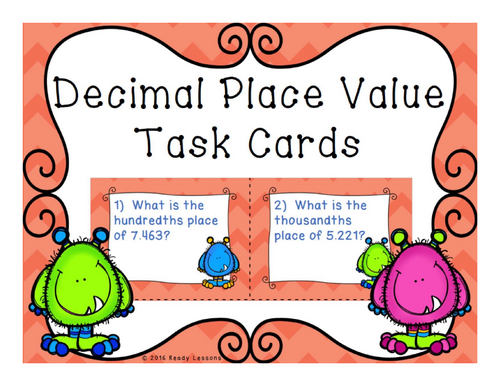 Decimal Place Value Task Cards | Teaching Resources Decimal Place Value Task Cards | Teaching Resources