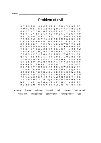 The problem of evil | Teaching Resources