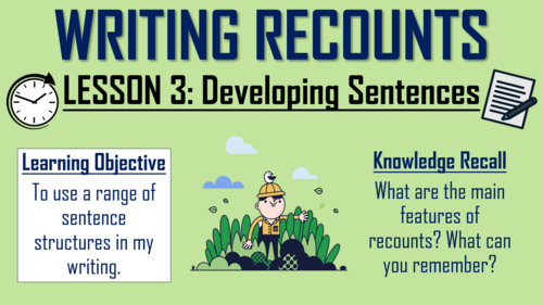 Recount of a Journey - Lesson 3 - Developing Sentences! | Teaching ...