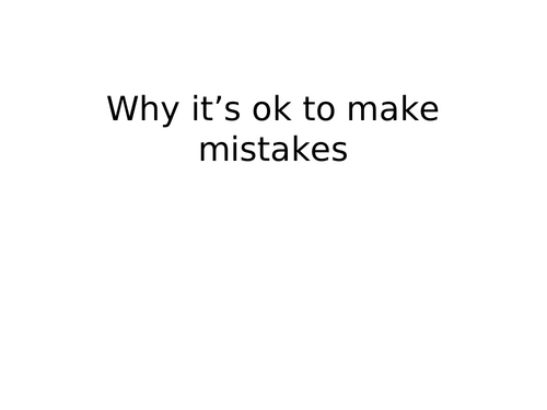 Why it's ok to make mistakes social story | Teaching Resources