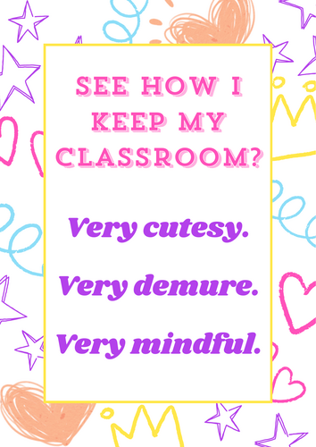 Very Demure Classroom Poster | Teaching Resources