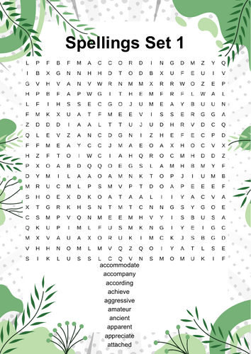 Year 5 / 6 Spellings Word Searches | Teaching Resources