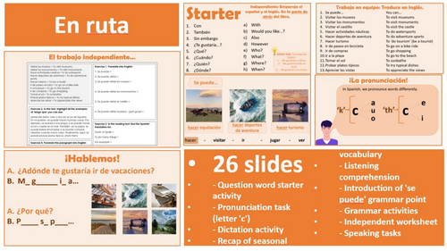 2026 Spanish AQA GCSE Module 2.1 - En ruta | Teaching Resources