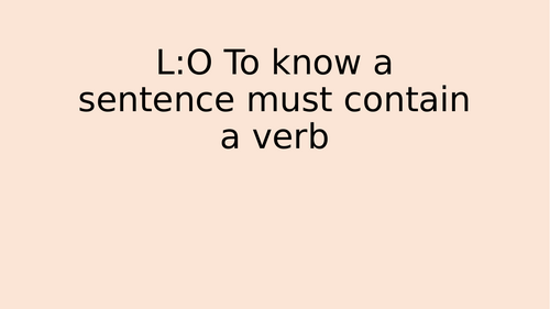 To know a sentence must contain a verb | Teaching Resources