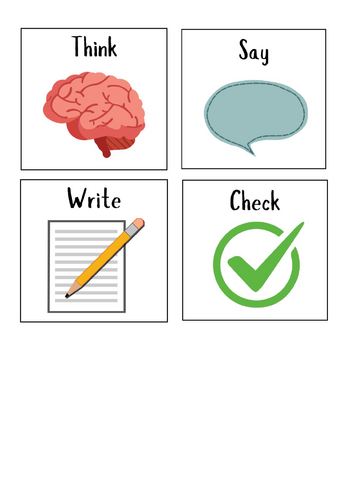 Visuals - 'Think', 'Say', 'Write', 'Check' | Teaching Resources Visuals - 'Think', 'Say', 'Write', 'Check' | Teaching Resources