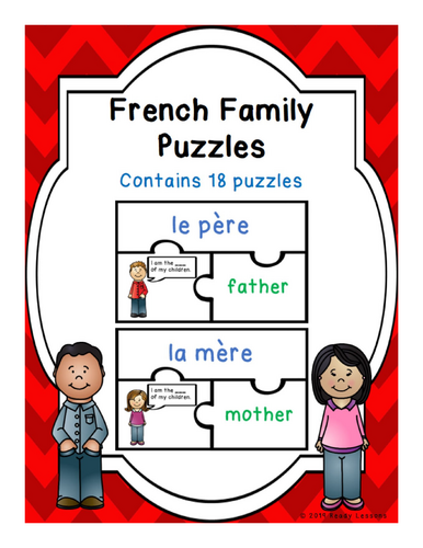 Core French Family Members Vocabulary Game | Teaching Resources