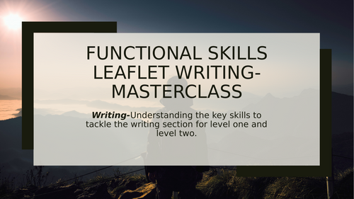 Functional Skills: Leaflet Writing Screen Time | Teaching Resources