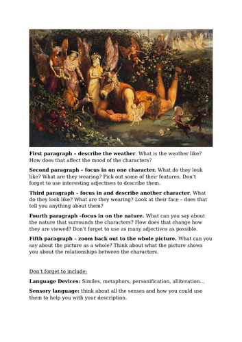 Descriptive writing - Midsummer Night's Dream | Teaching Resources