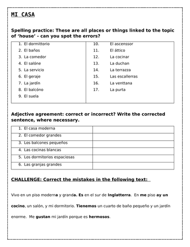 KS3 Spanish: Mi casa | Teaching Resources