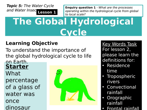 1 - The Global Hydrological Cycle. Edexcel, Pearson, A level, 9GEO ...