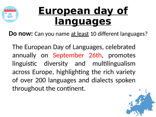 European day of languages | Teaching Resources