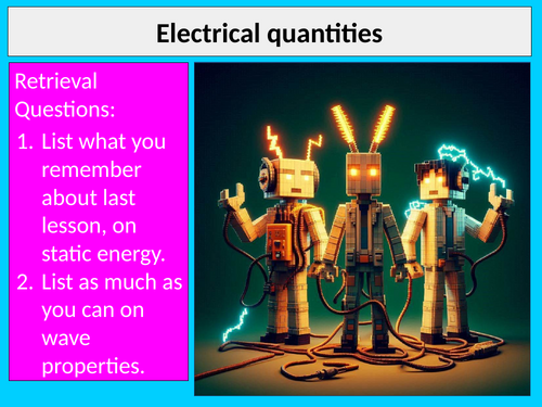 Electricity Quantities IGCSE Physics | Teaching Resources