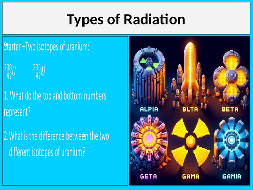 Alpha Beta Gamma Radiation IGCSE Physics | Teaching Resources