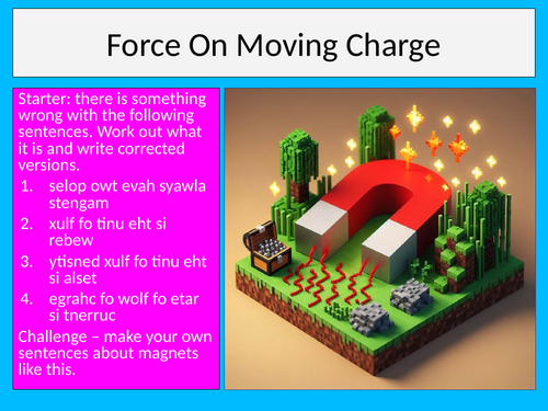 Magnetic Field Moving Charges Physics CIE | Teaching Resources