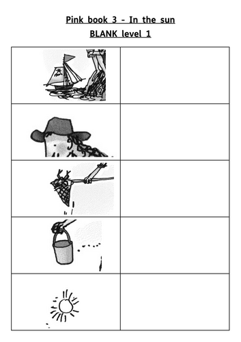 RWI Set 3 (Pink) Book 3 - In the sun resources | Teaching Resources