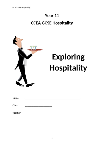 CCEA Hospitality Unit 1 Exploring Hospitality | Teaching Resources