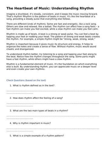 KS3 Music Cover - Understanding Rhythm | Teaching Resources