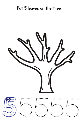 Counting to 5 Autumn Tree | Teaching Resources