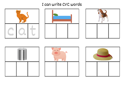 I can write CVC words | Teaching Resources