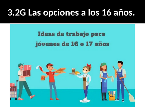 NEW GCSE Spanish 2026 AQA 3.2G Las opciones a los 16 anos. | Teaching ...