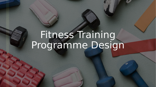 BTEC Tech Award - Sport (2022) Component 3 D1 Fitness Training Program ...