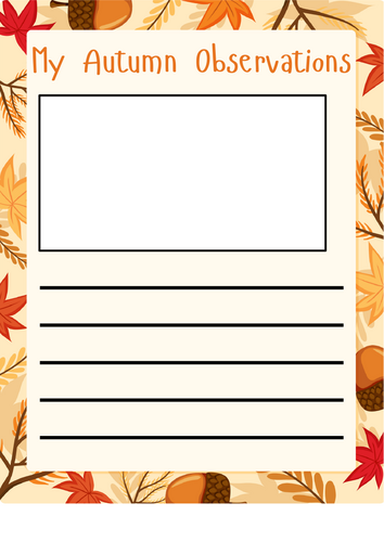 Autumn observation sheet | Teaching Resources