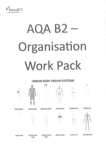 AQA GCSE Biology (and Trilogy) B2: Organisation unit work pack ...
