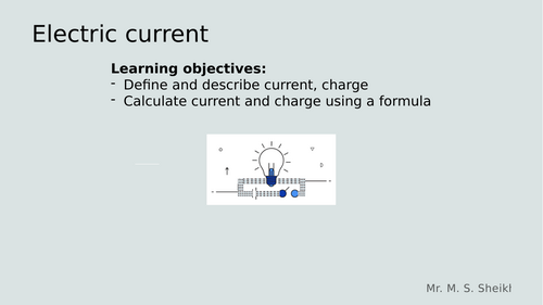 Lesson 1: Electric Current and Charge | Teaching Resources