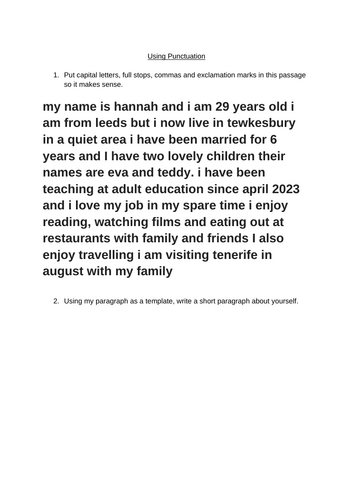 Pearson Edexcel Functional Skills English - Punctuation Revision ...