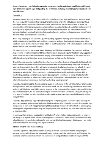 Report Writing for Teachers | Teaching Resources