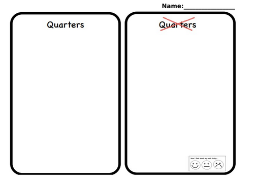 Fractions- Quarters | Teaching Resources