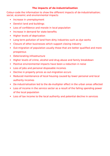 AQA A Level Geography. Contemporary Urban Environments- de ...