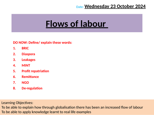 AQA A Level Geography – Global Systems and Global Governance – L3 Flows ...