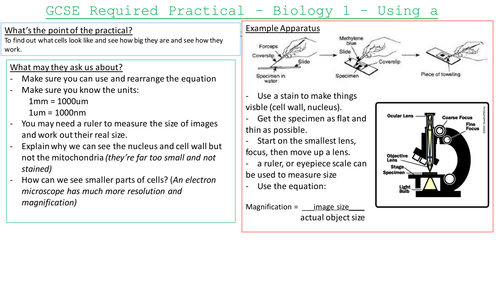 GCSE Biology Required Practicals AQA | Teaching Resources