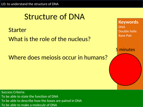 DNA structure | Teaching Resources