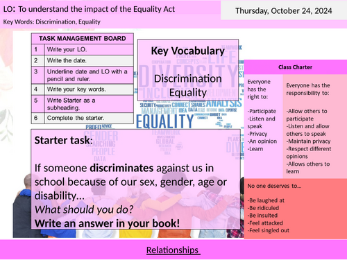 PD/Citizenship Diversity - Equality Act | Teaching Resources